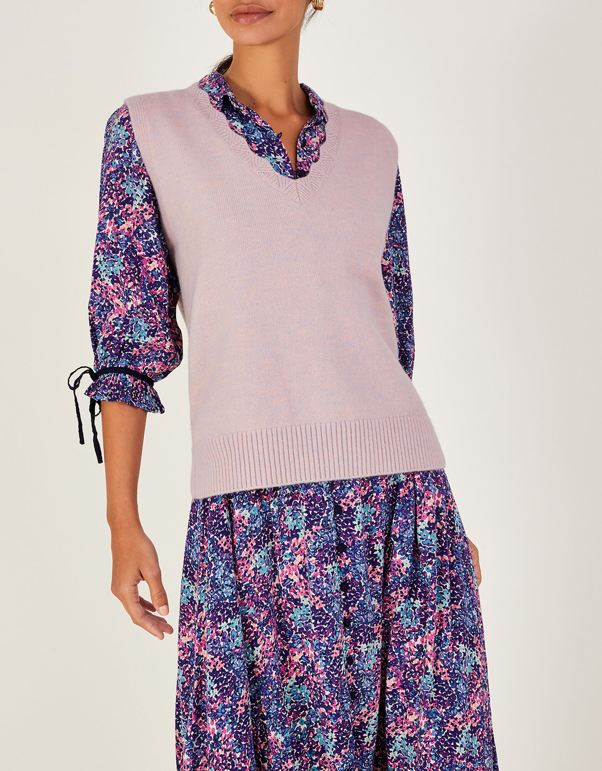 Scallop Edge Tabard Pink