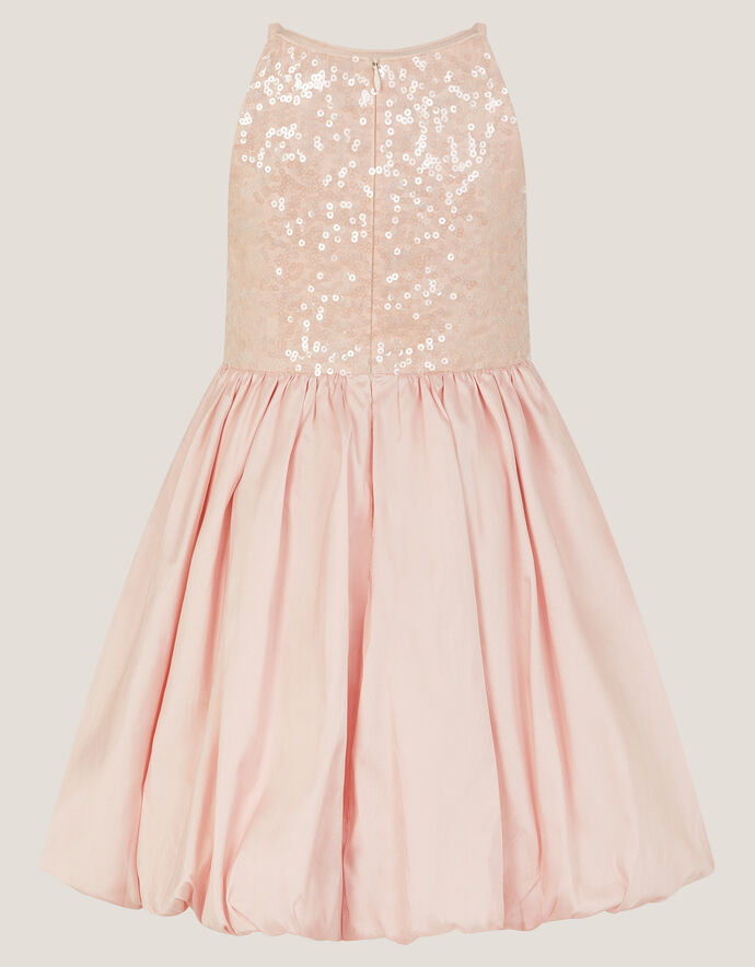 Sequin Bubble Hem Party Dress Pink | Girls' Dresses | Monsoon UK.