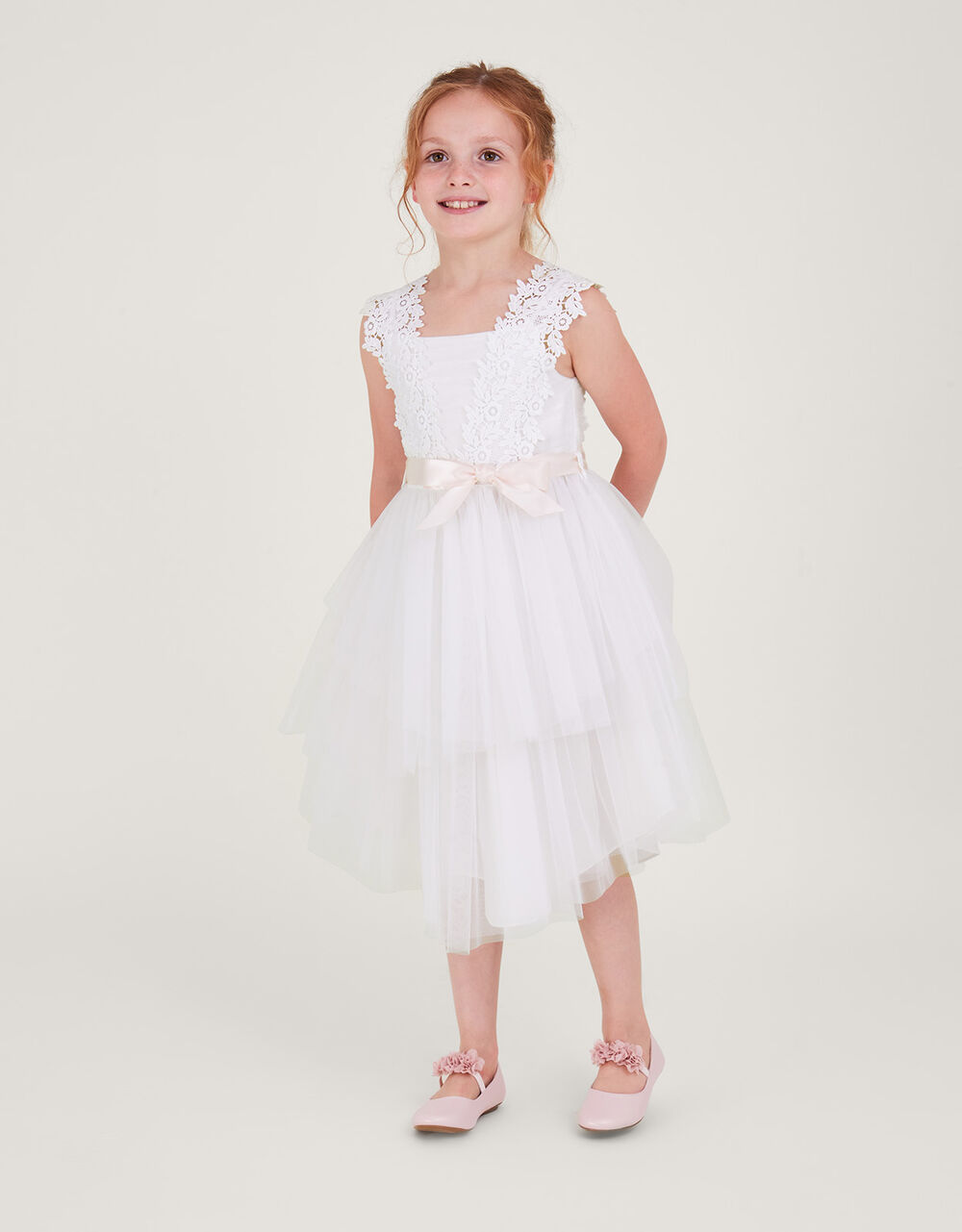 Zaralia Lace Safire Dress Ivory | Girls' Dresses | Monsoon UK.