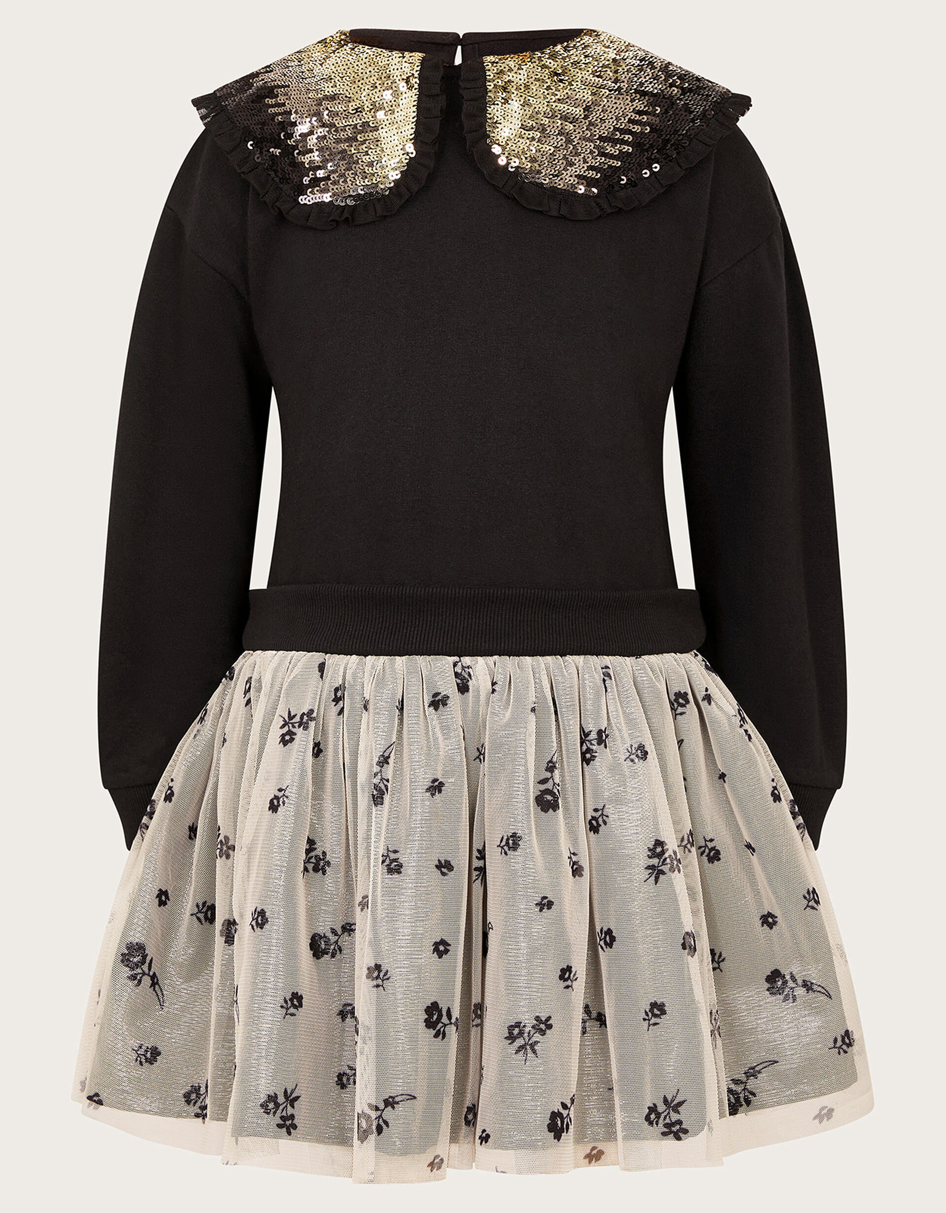 Embellished Floral 2-in-1 Disco Dress Black | Girls' Dresses | Monsoon UK.