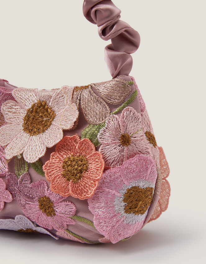 Minnie Floral Embroidered Ruched Bag | Accessories | Monsoon UK.