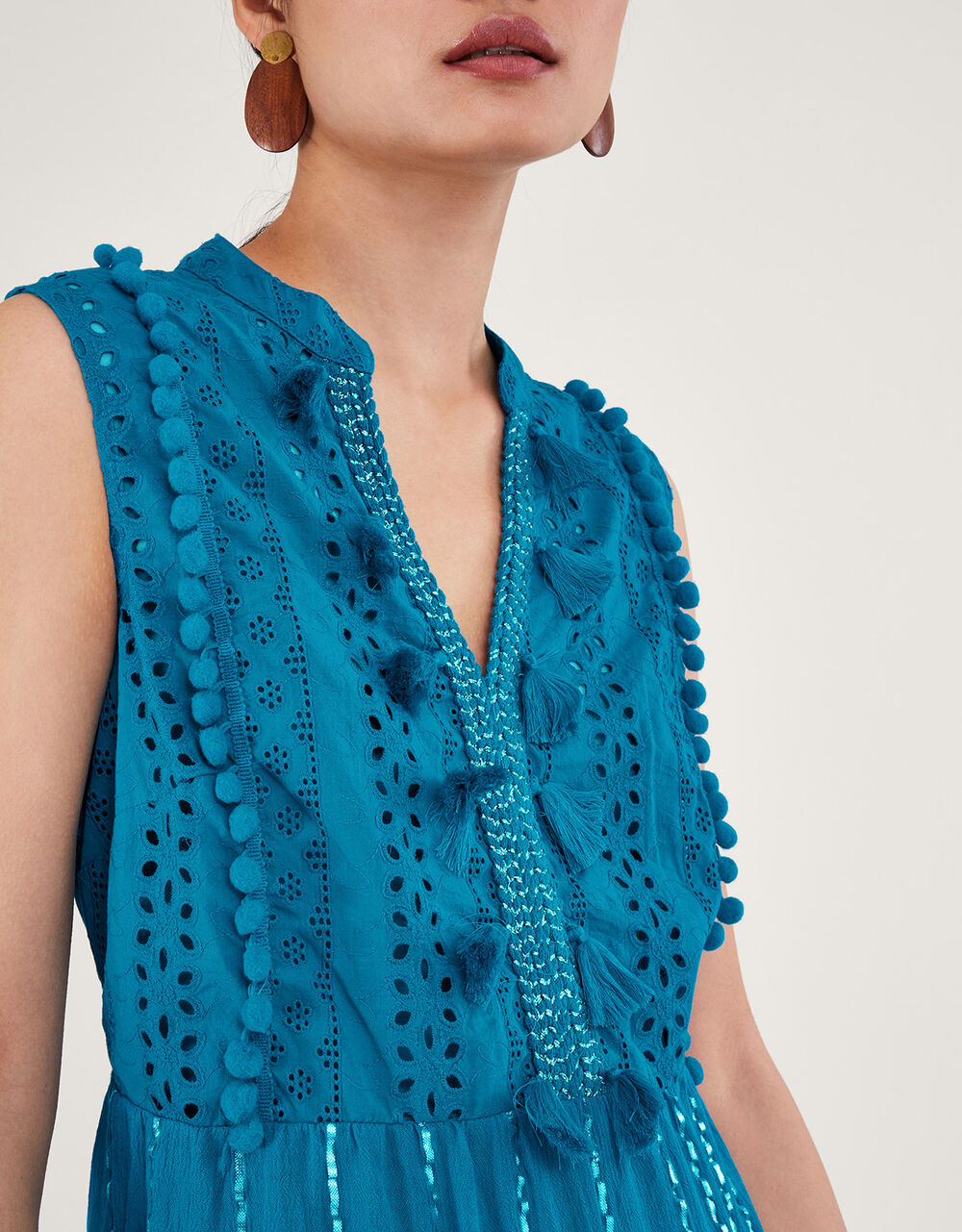 Sidne Sleeveless Midi Kaftan Blue