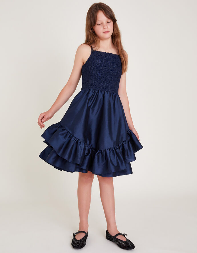 Clariska Smocked Taffeta Prom Dress Blue | Prom Dresses & Shoes ...