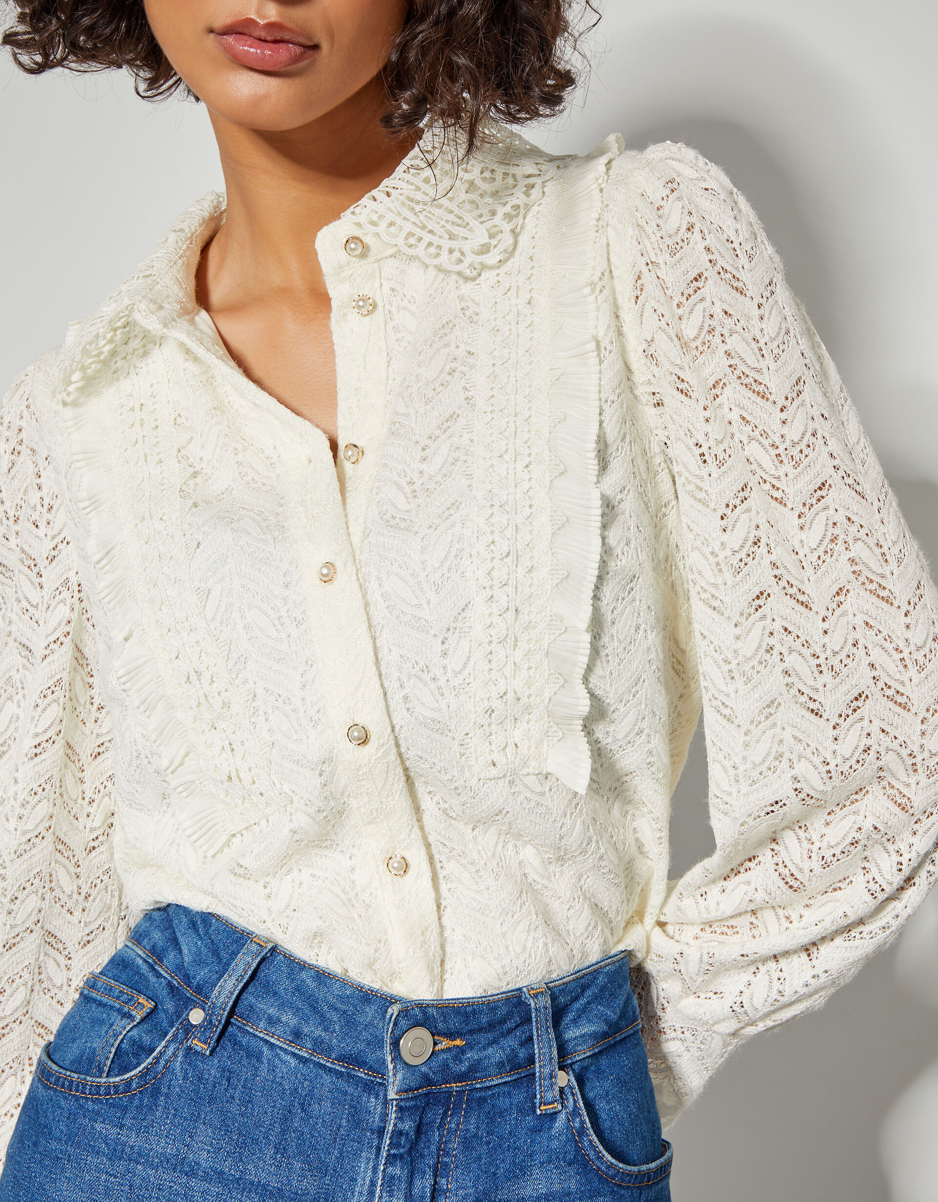 Laura Lace Blouse Ivory