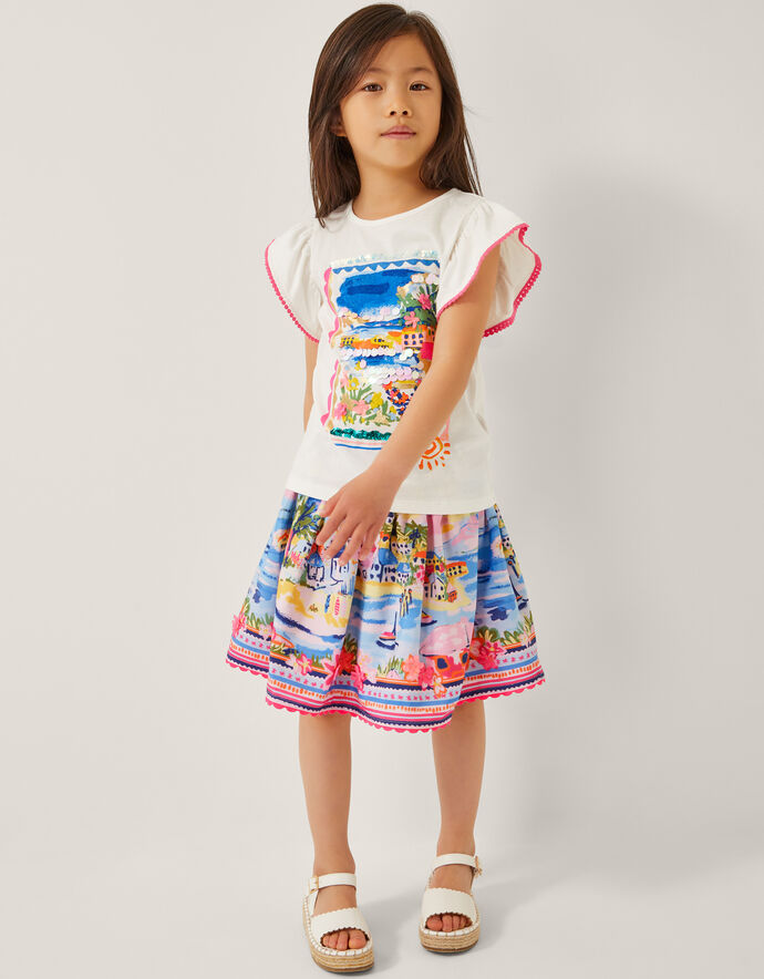 Resort Scene Skirt Multi | Girls' Skirts & Shorts | Monsoon UK.