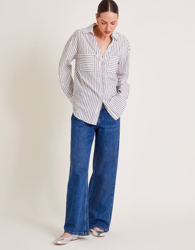 Gilly Stripe Shirt Ivory | Tops & T-shirts | Monsoon UK.