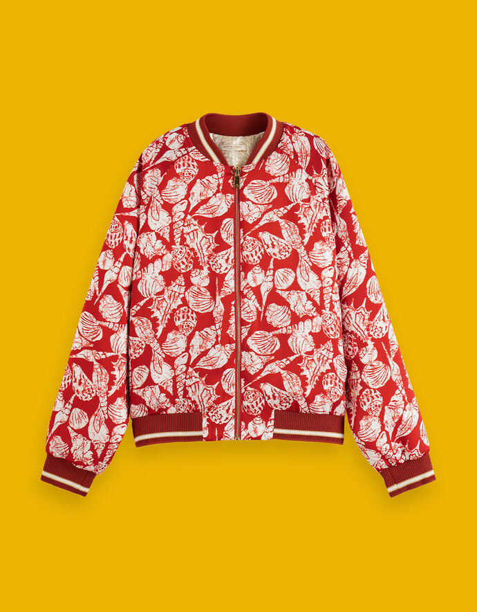 Scotch and Soda Reversible Bomber Jacket Red