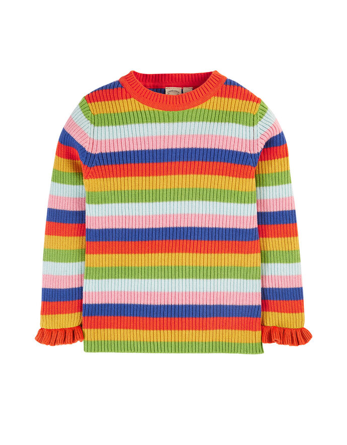 Frugi Stripe Ribbed Knit Jumper Multi