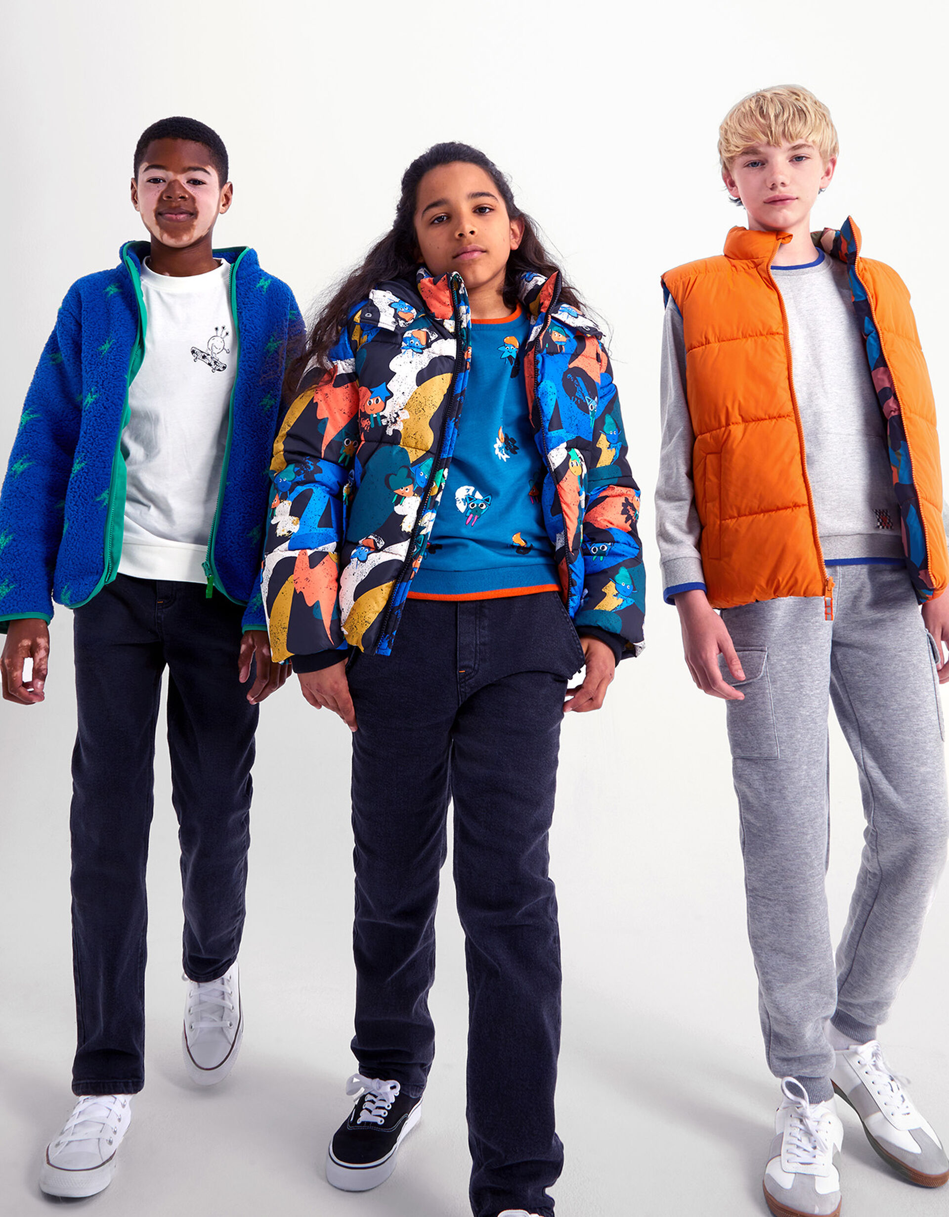 Short Print Puffer Jacket Multi