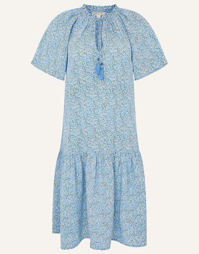 Ditsy Floral Dress In Sustainable Viscose Blue Day Dresses Monsoon Uk