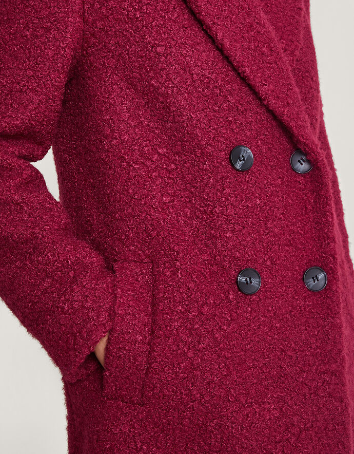 Bobbie Boucle Coat Red