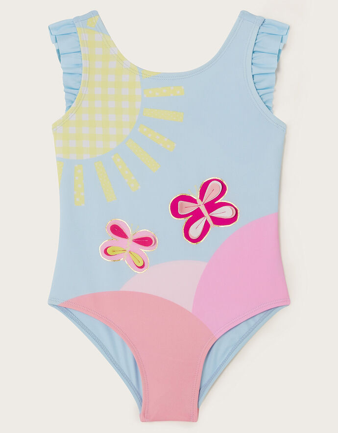 Baby Sunshine Swimsuit Blue | Baby Girl Beach & Swimwear | Monsoon UK.
