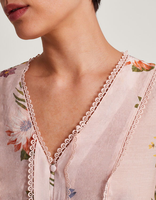 Jaquetta Floral Blouse Pink | Tops & T-shirts | Monsoon UK.