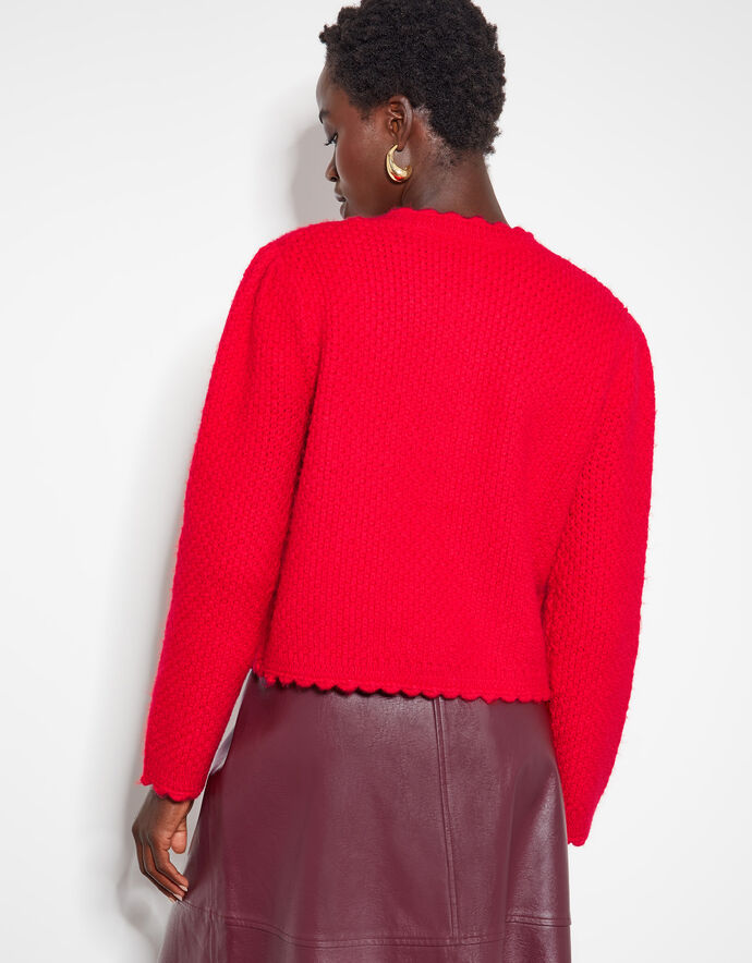 Suki Stitch Cardigan Red | Cardigans | Monsoon UK.