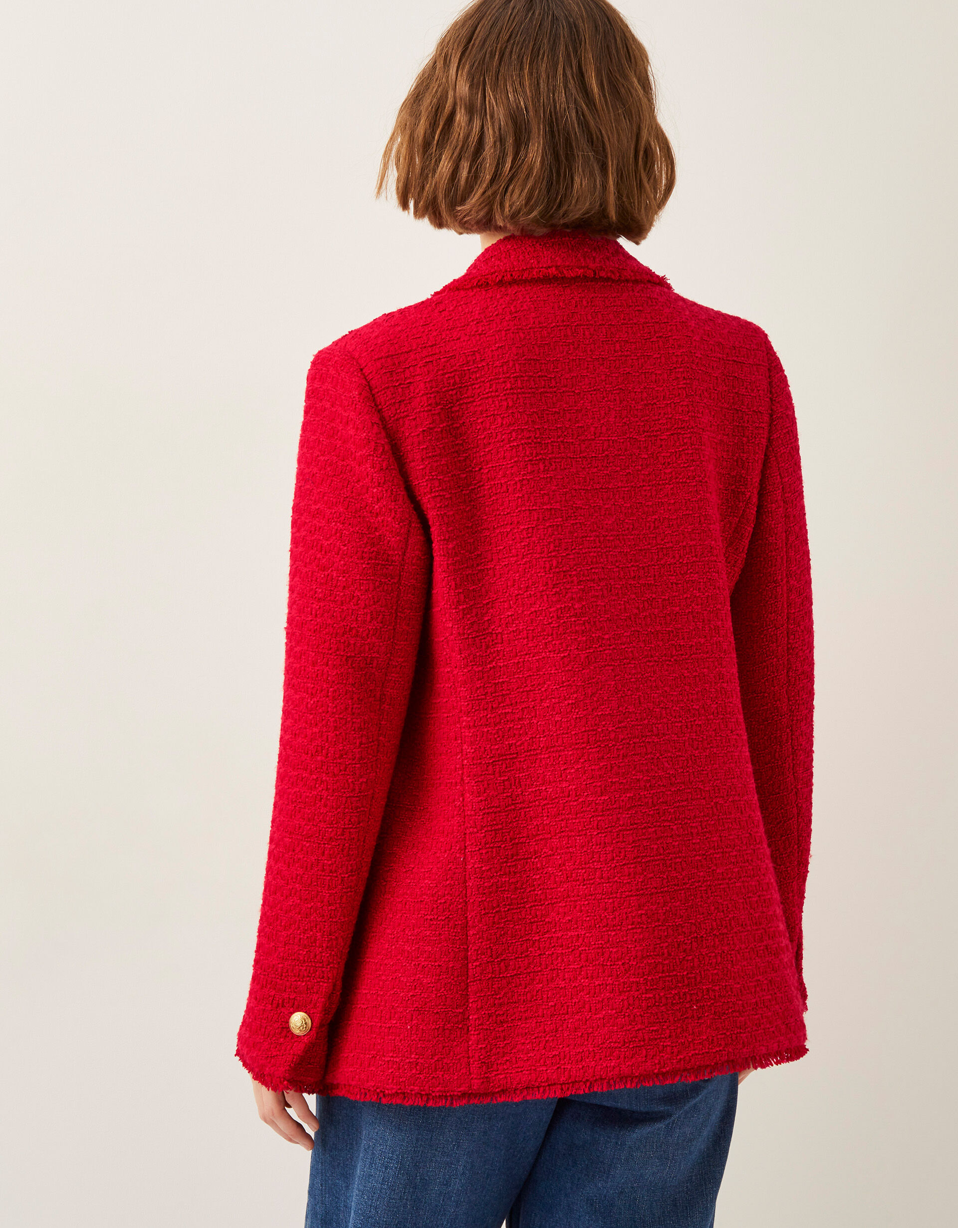Rubi Tweed Jacket Red | Women's Jackets | Monsoon UK.