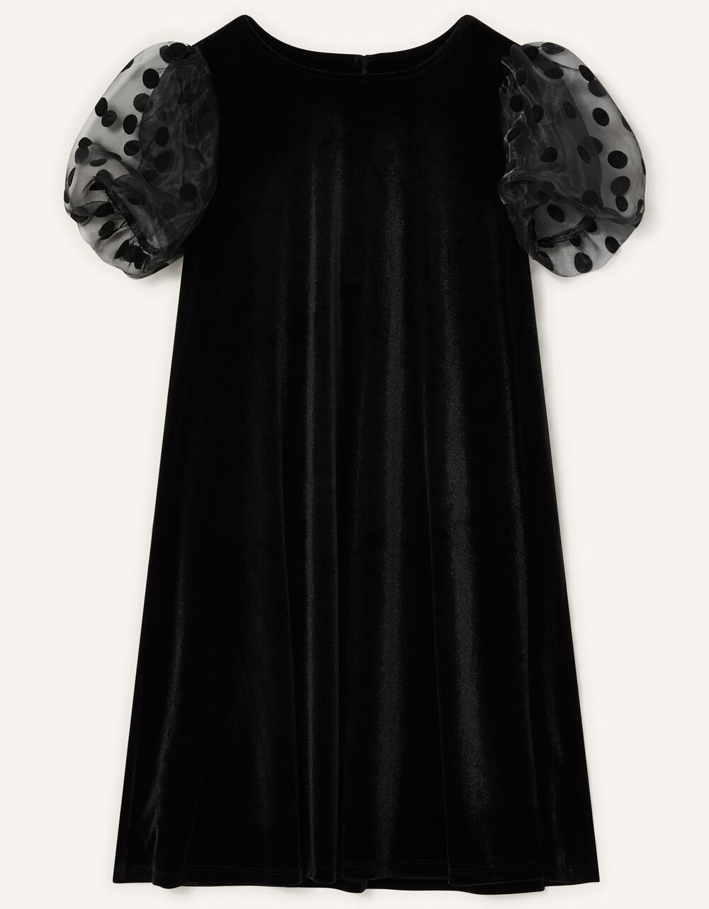 Organza Sleeve Velvet Dress Black | Girls' Dresses | Monsoon UK.