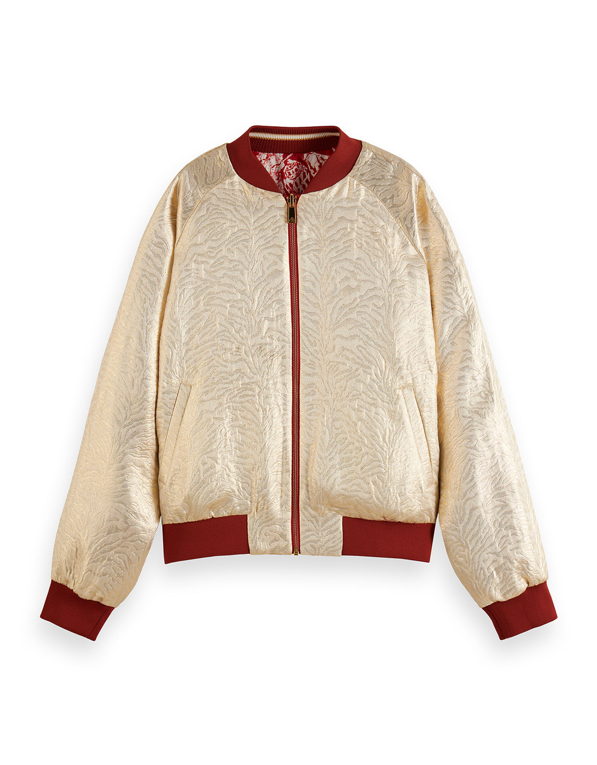 Scotch and Soda Reversible Bomber Jacket Red