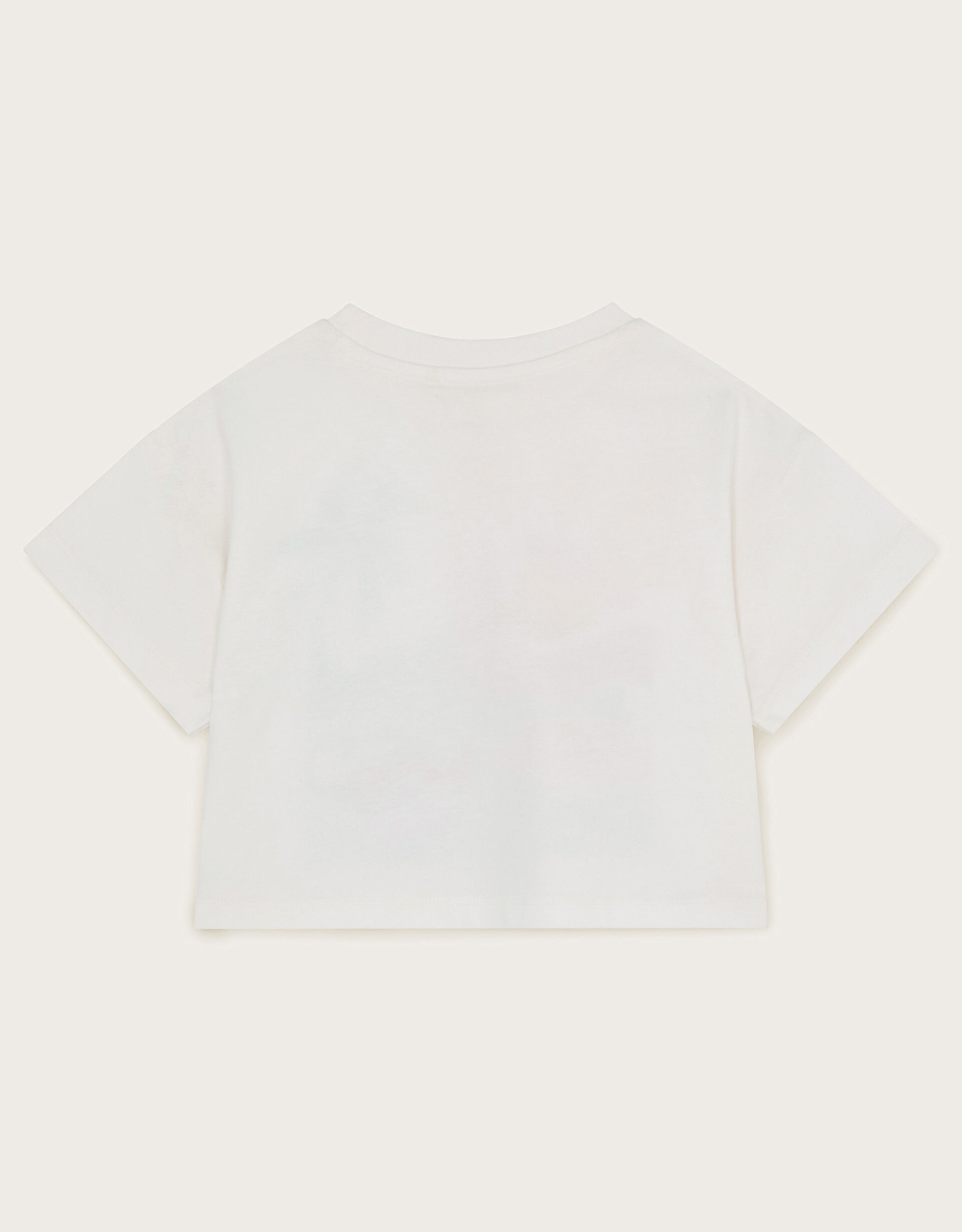 Cropped Surf's Up T-Shirt White | Girls' Tops & T-shirts | Monsoon UK.