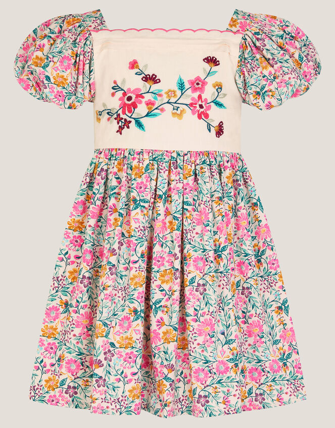Embroidered Floral Dress Multi | Girls' Dresses | Monsoon UK.