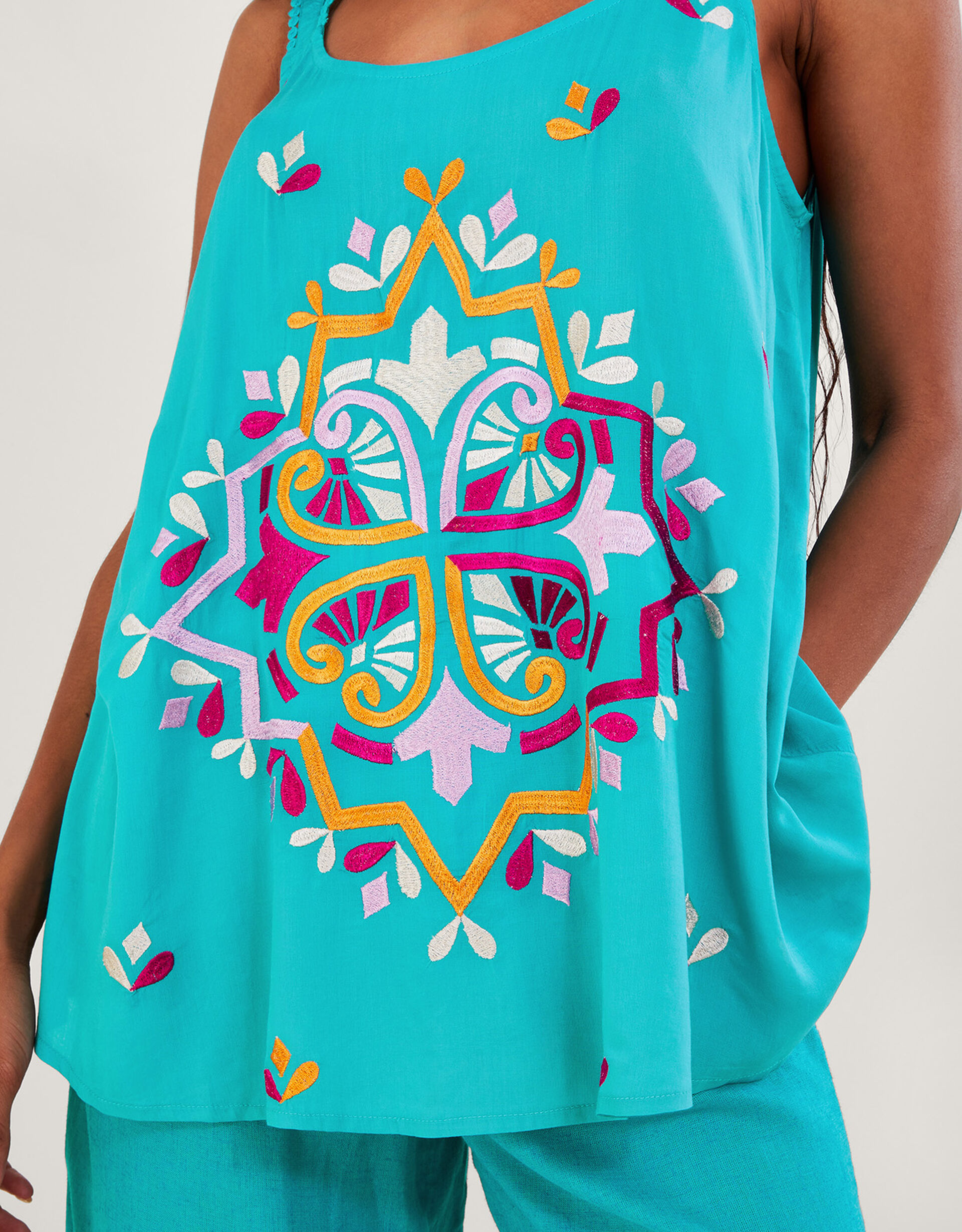 Bonita Embroidered Cami Blue