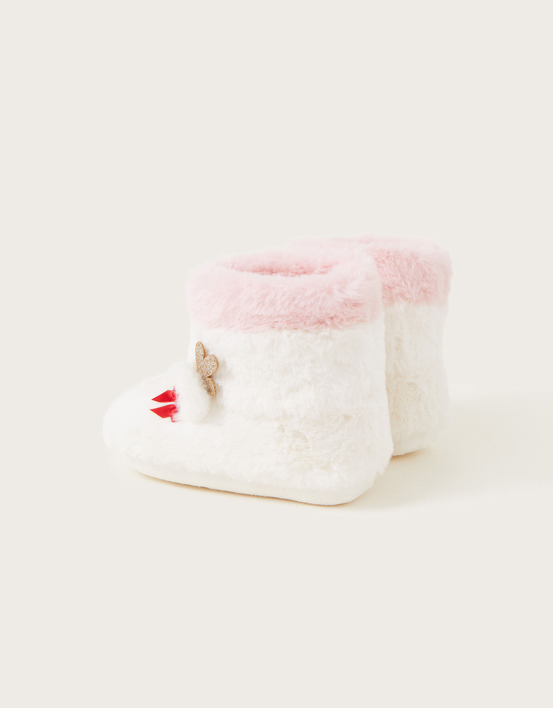 Donna Reindeer Slippers Ivory | Girls' Slippers | Monsoon UK.