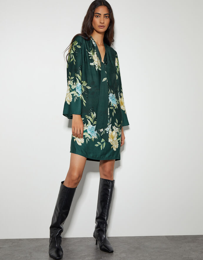 Clemmie Floral Print Tunic Green