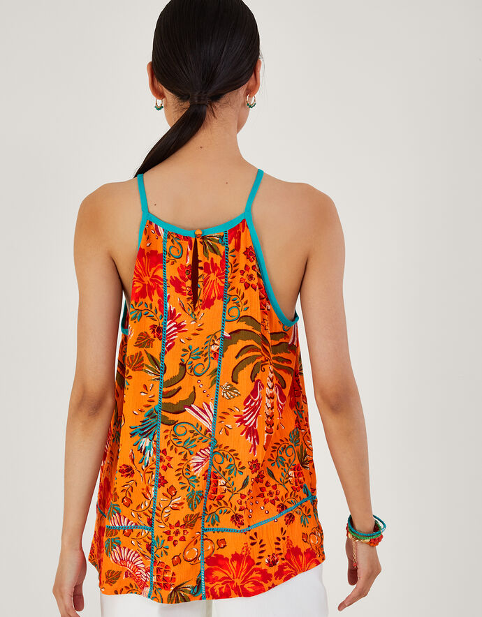 Palm Print Cami Orange