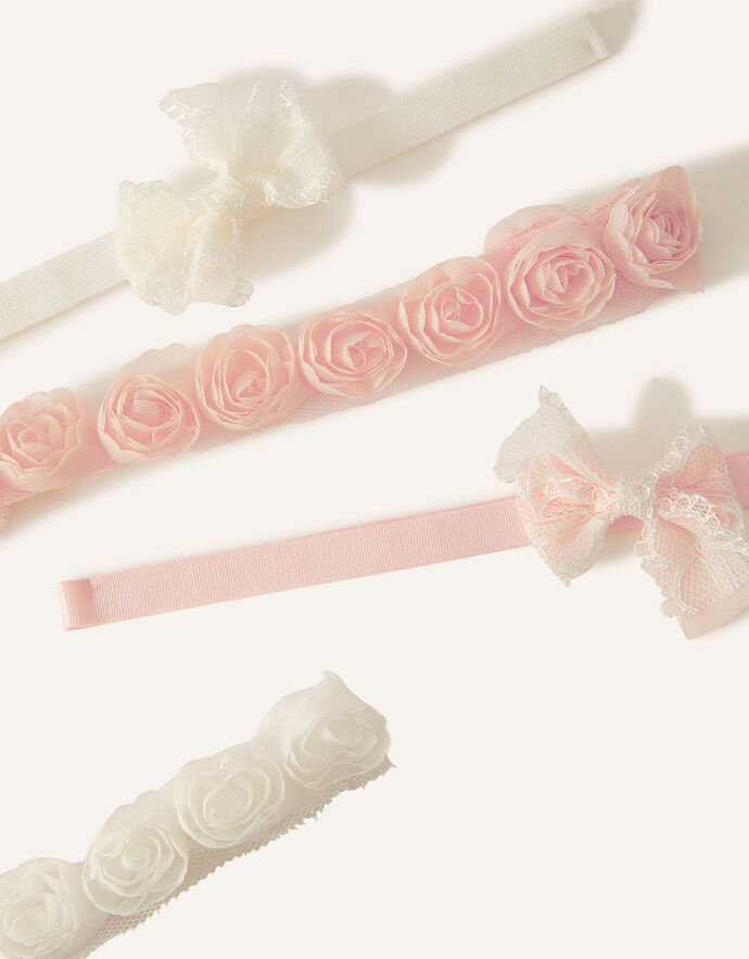 Baby Rosette and Bow Bandos 4 Pack | Girls' Hair Accessories | Monsoon UK.