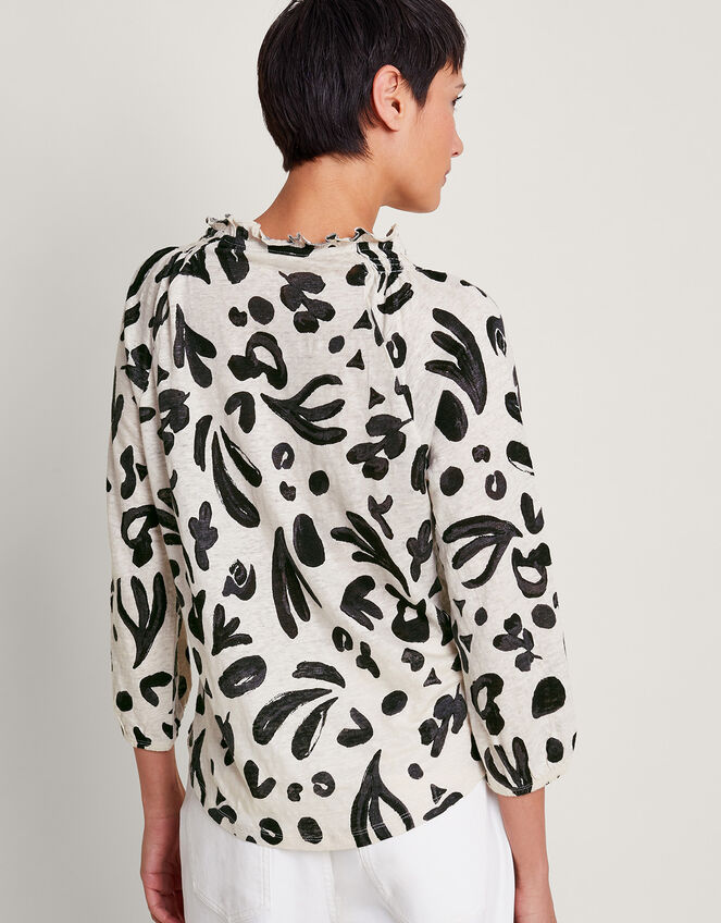 Rosa Print Linen Top Ivory | Tops & T-shirts | Monsoon UK.