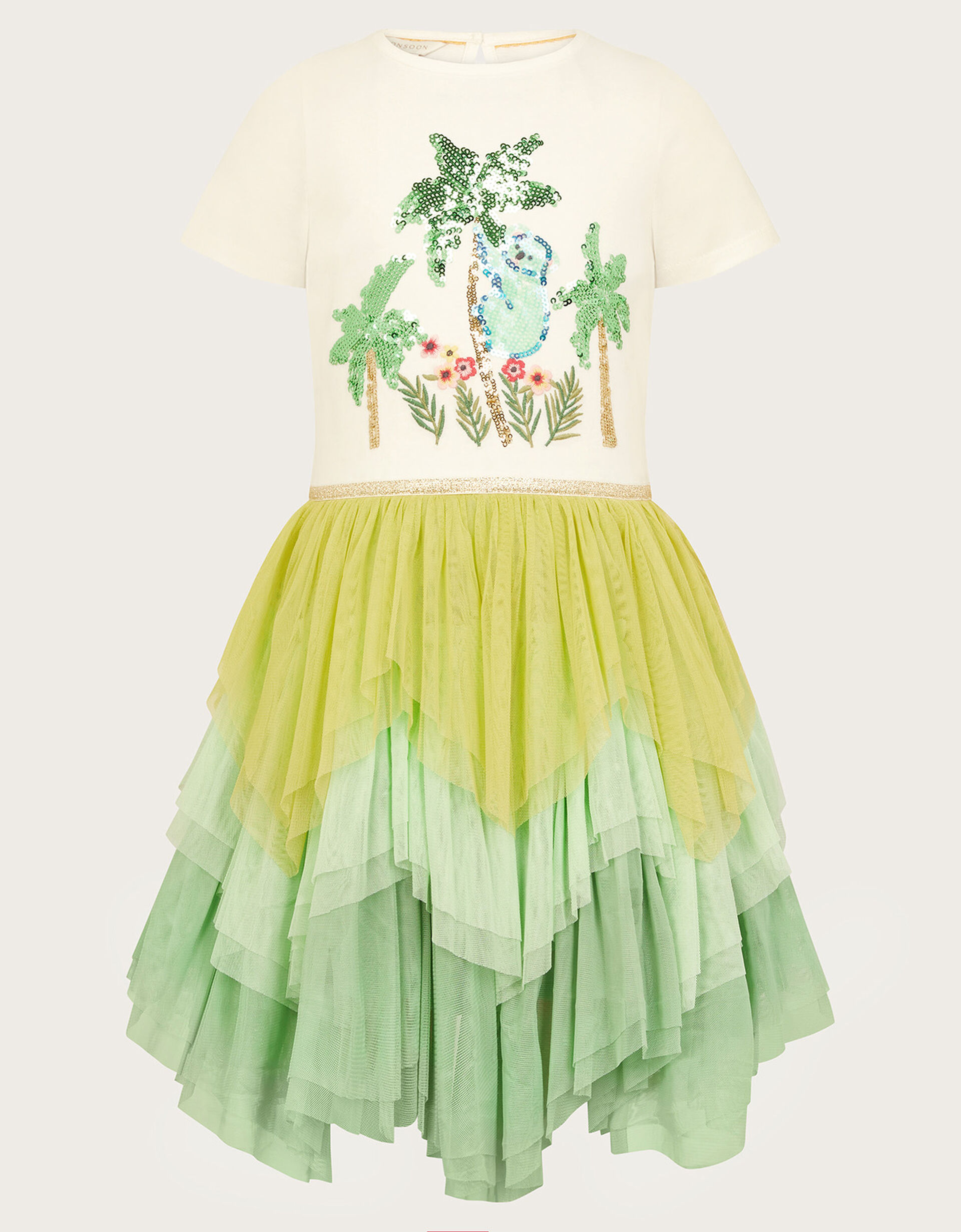 Disco Koala Dress Green | Girls' Dresses | Monsoon UK.