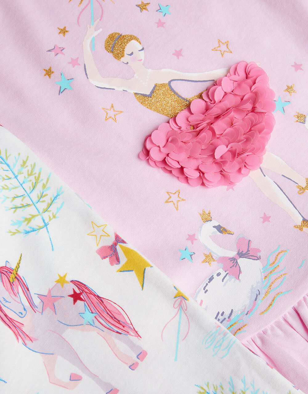 Ballerina Jersey 3D Pyjamas Pink | Girls' Nightwear | Monsoon UK.