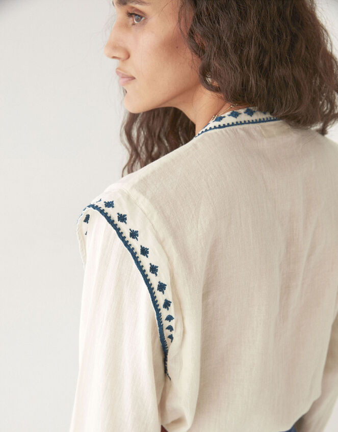 Maison Hotel Phillipa Embroidered Blouse White