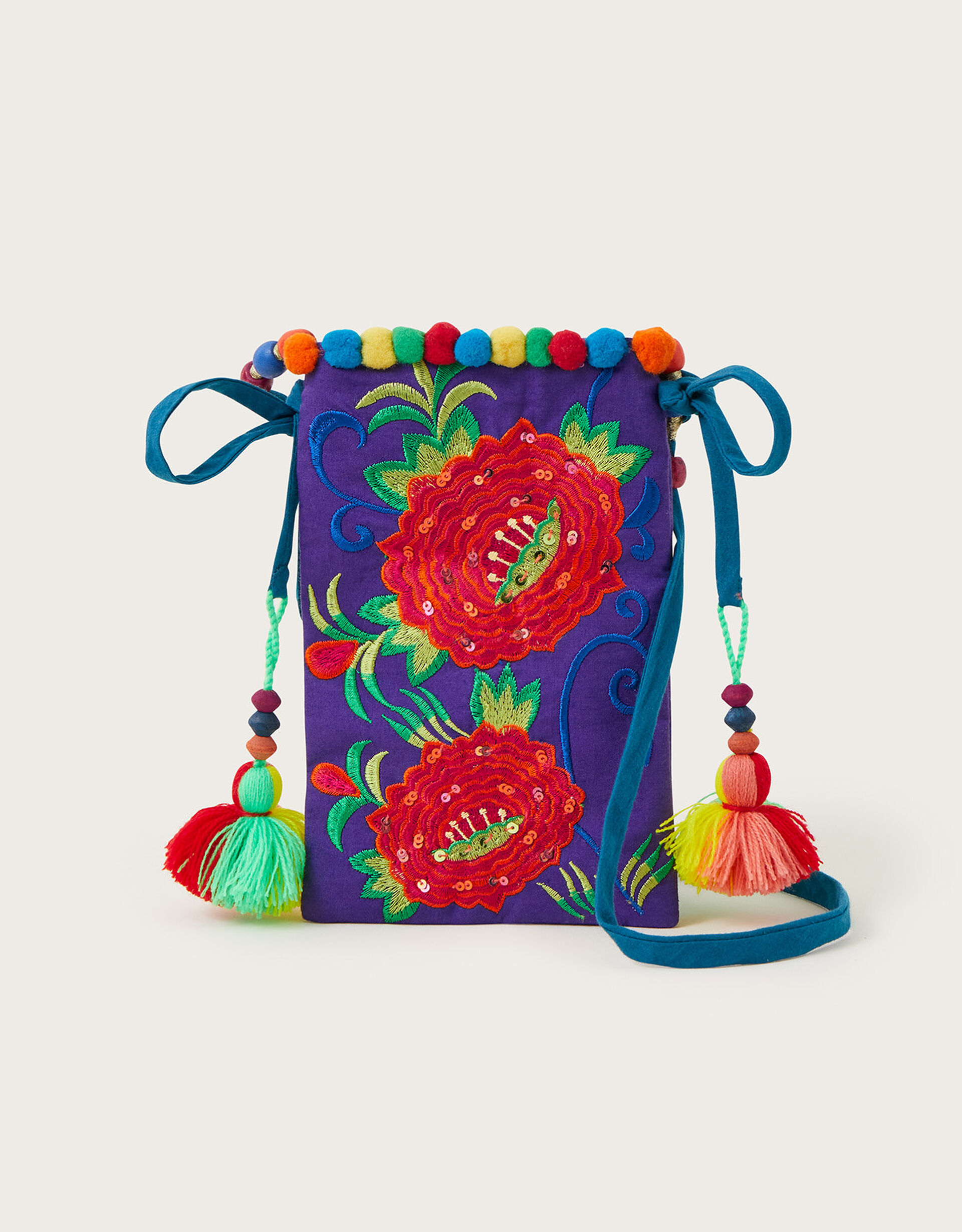 Embroidered Floral Phone Case