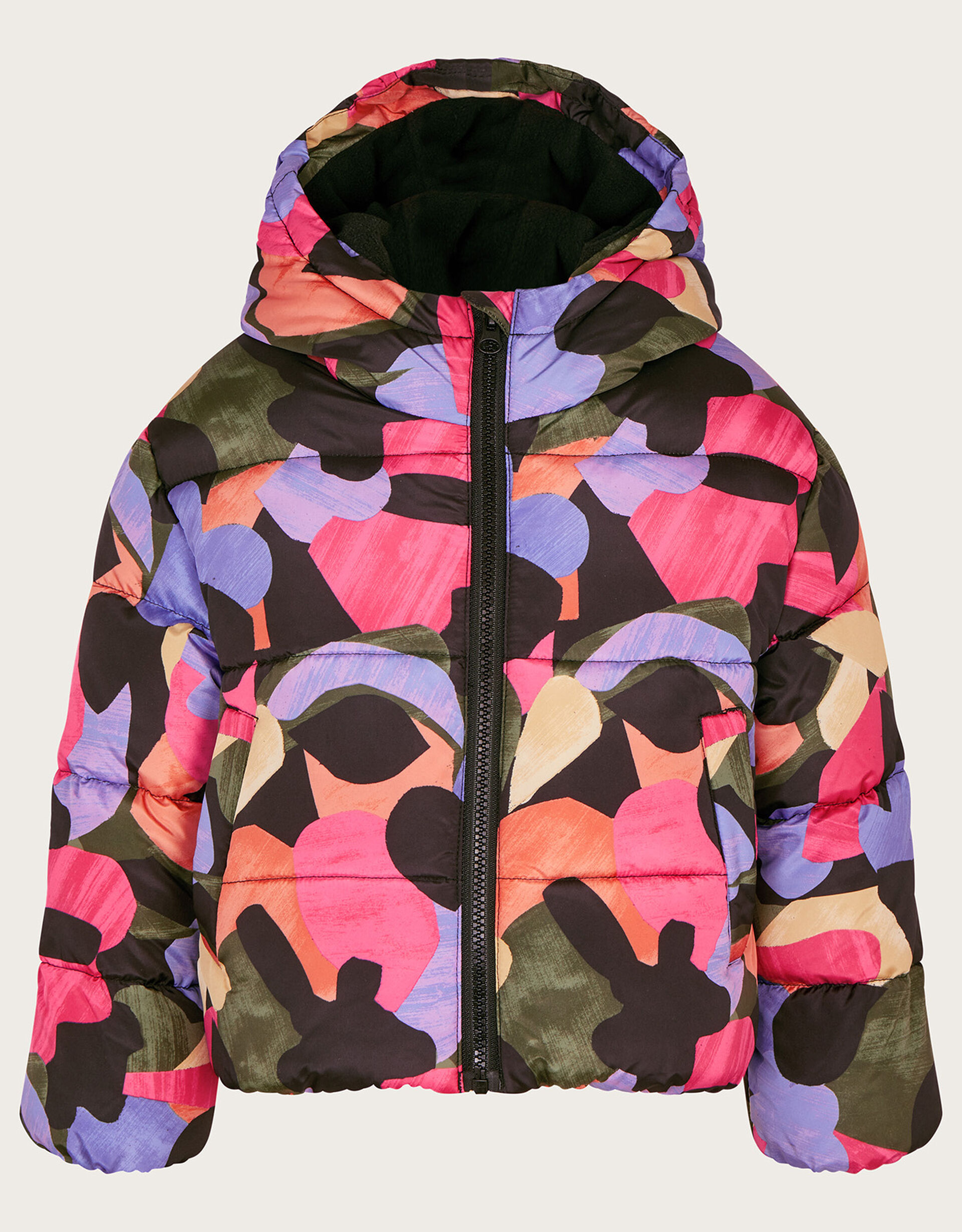 Short Print Puffer Jacket Multi