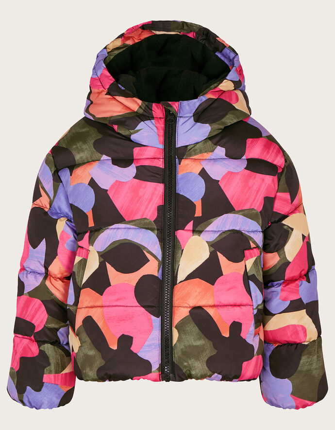 Short Print Puffer Jacket Multi