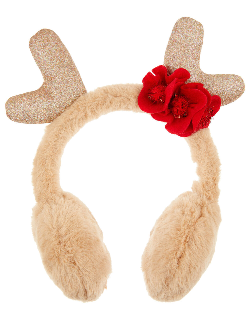Donna Reindeer Fluffy Earmuffs | Gloves, Hats & Scarves | Monsoon UK.