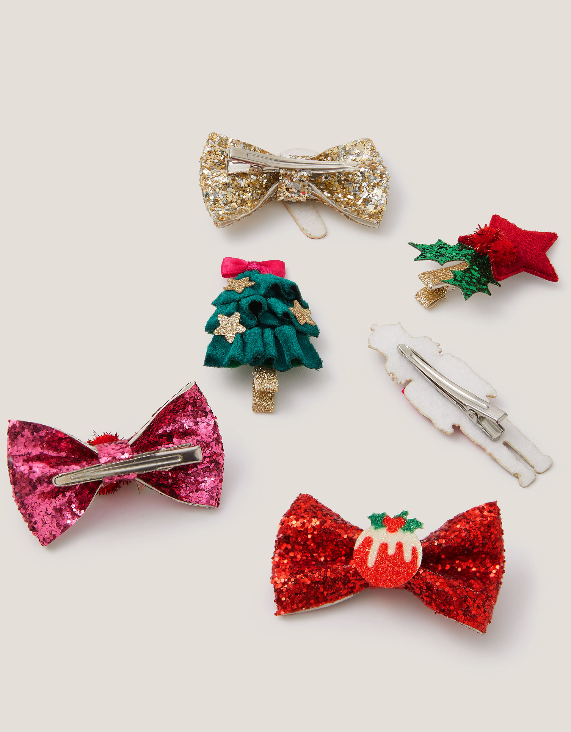 6-Pack Festive Hair Clips