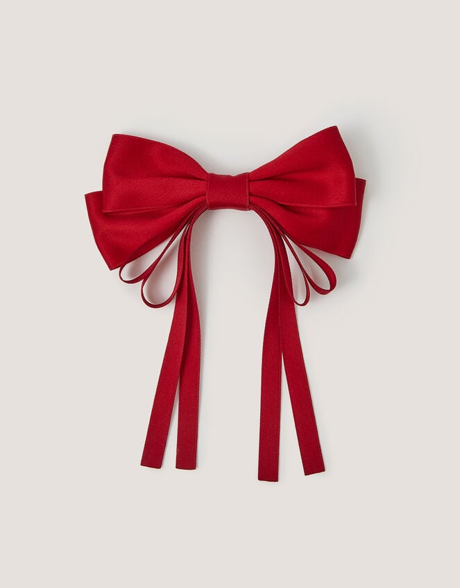 Ribbon Bow School Hair Clip Red | Accessories | Monsoon UK.
