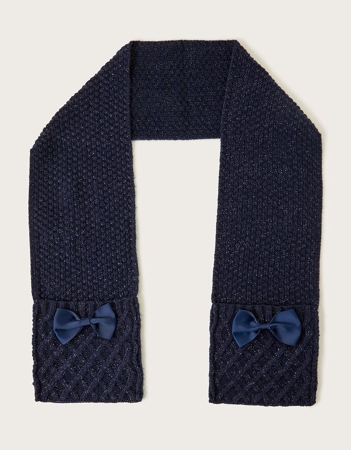 Sparkle Bow Knit Scarf | Children's Hats, Gloves & Scarves | Monsoon UK.