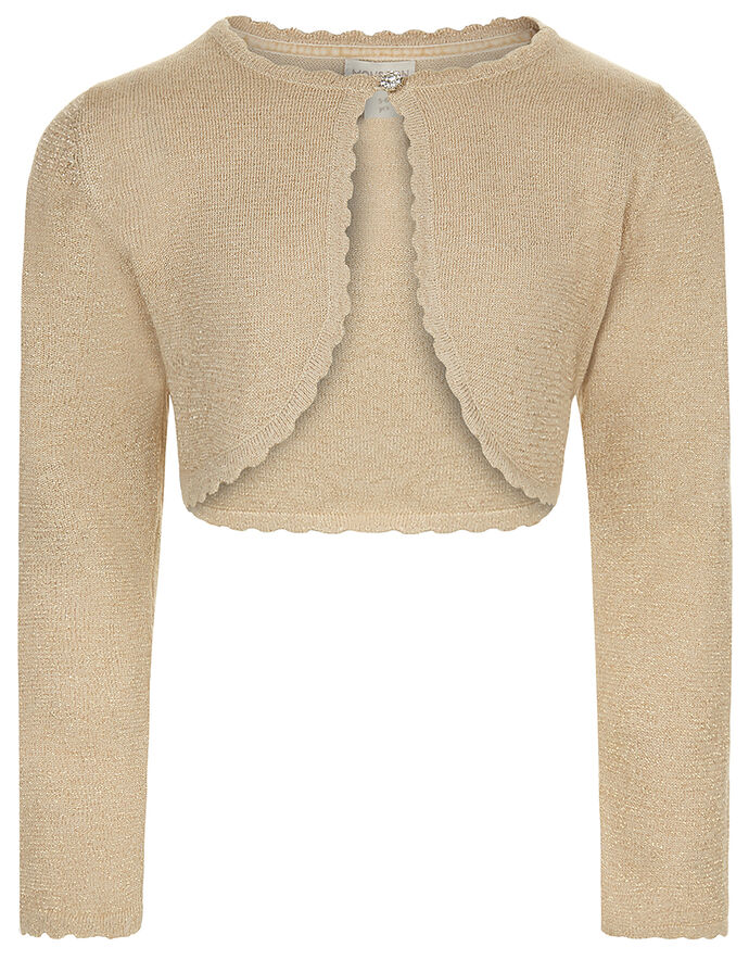 Niamh Crystal Knitted Cardigan Gold | Girls' Cardigans | Monsoon UK.