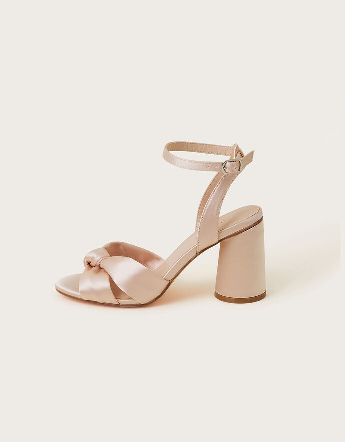 Knot Front Block Heel Sandals Natural | Occasion Shoes | Monsoon UK.