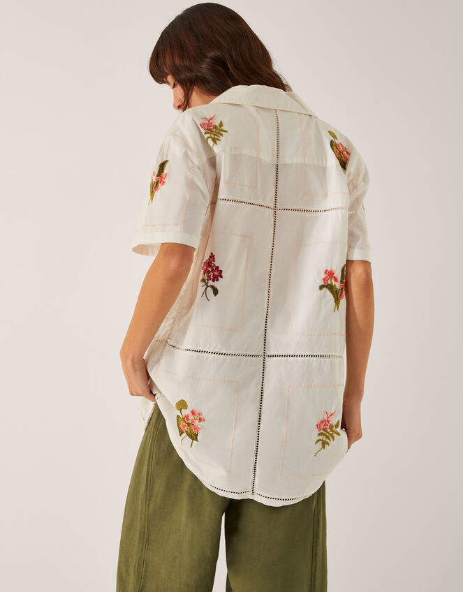 Luna Floral Embroidered Shirt White | Tops & T-shirts | Monsoon UK.