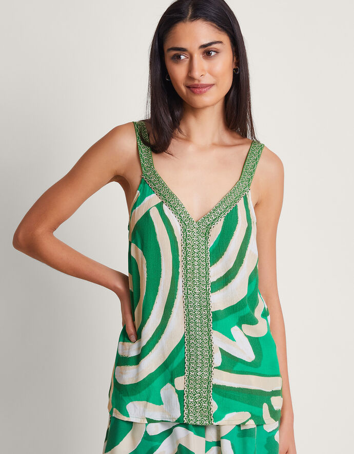 Posy Print Cami Green