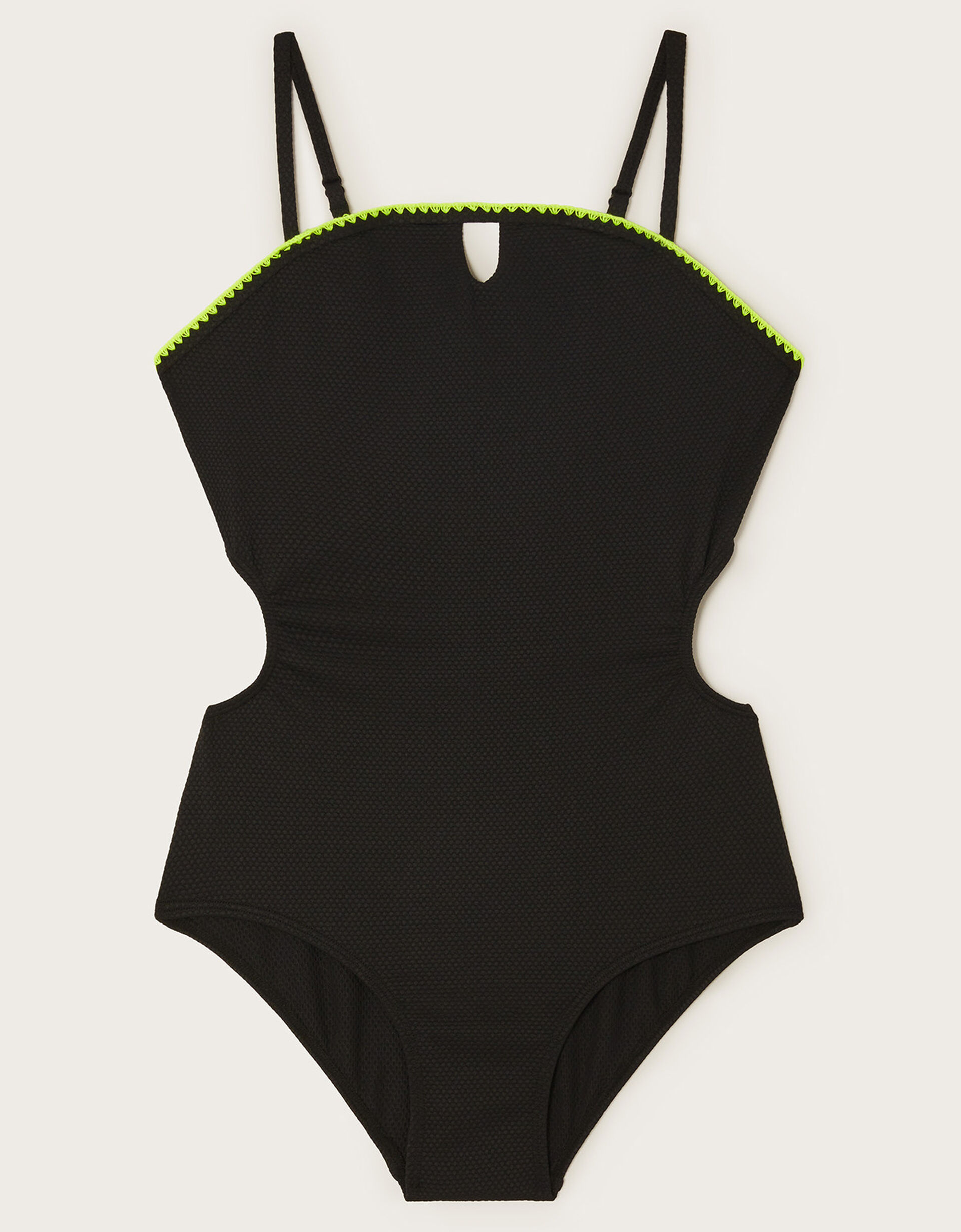 Texture Swimsuit Black | Girls' Beach & Swimwear | Monsoon UK.