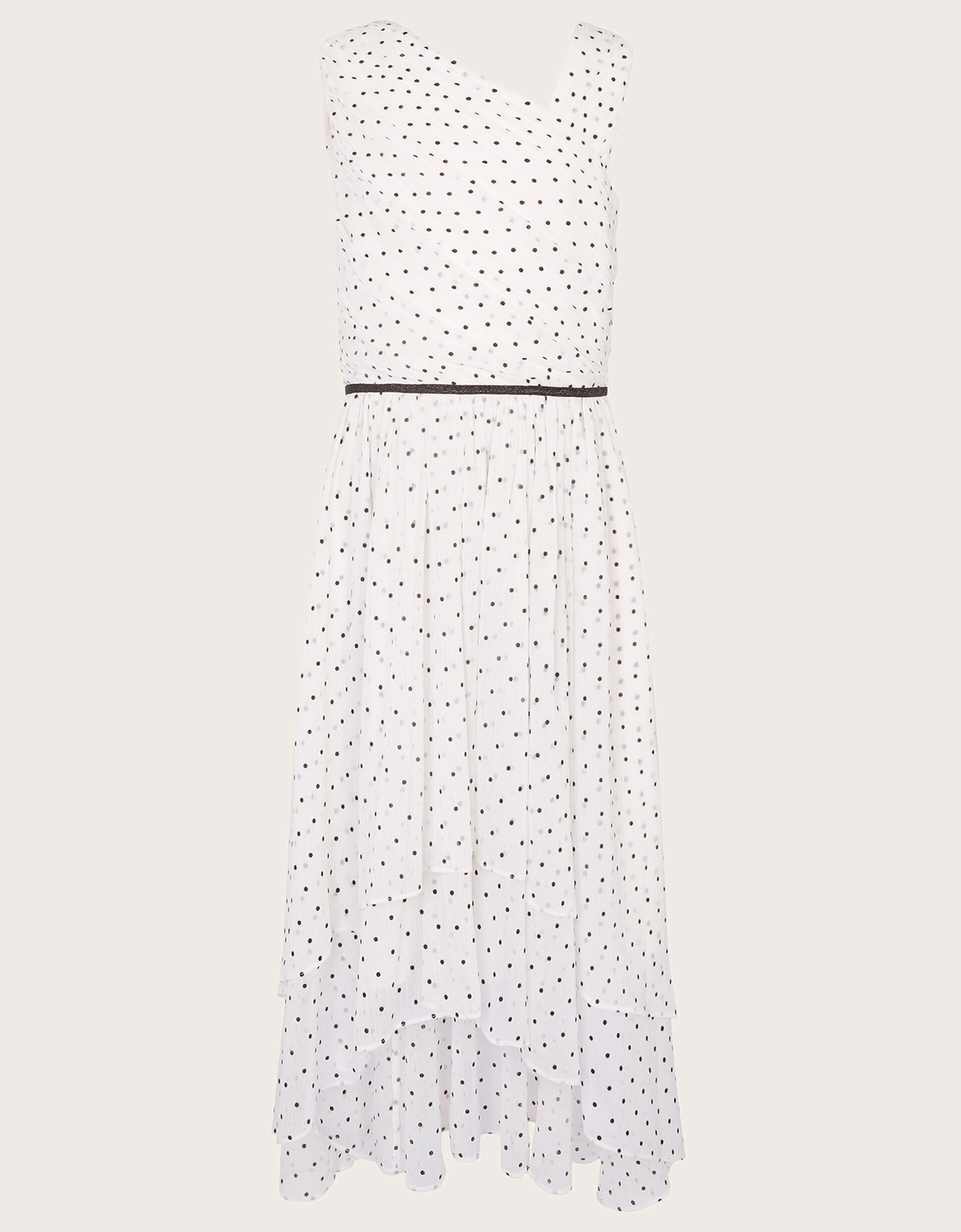 Abigail Polka Dot Prom Dress Ivory