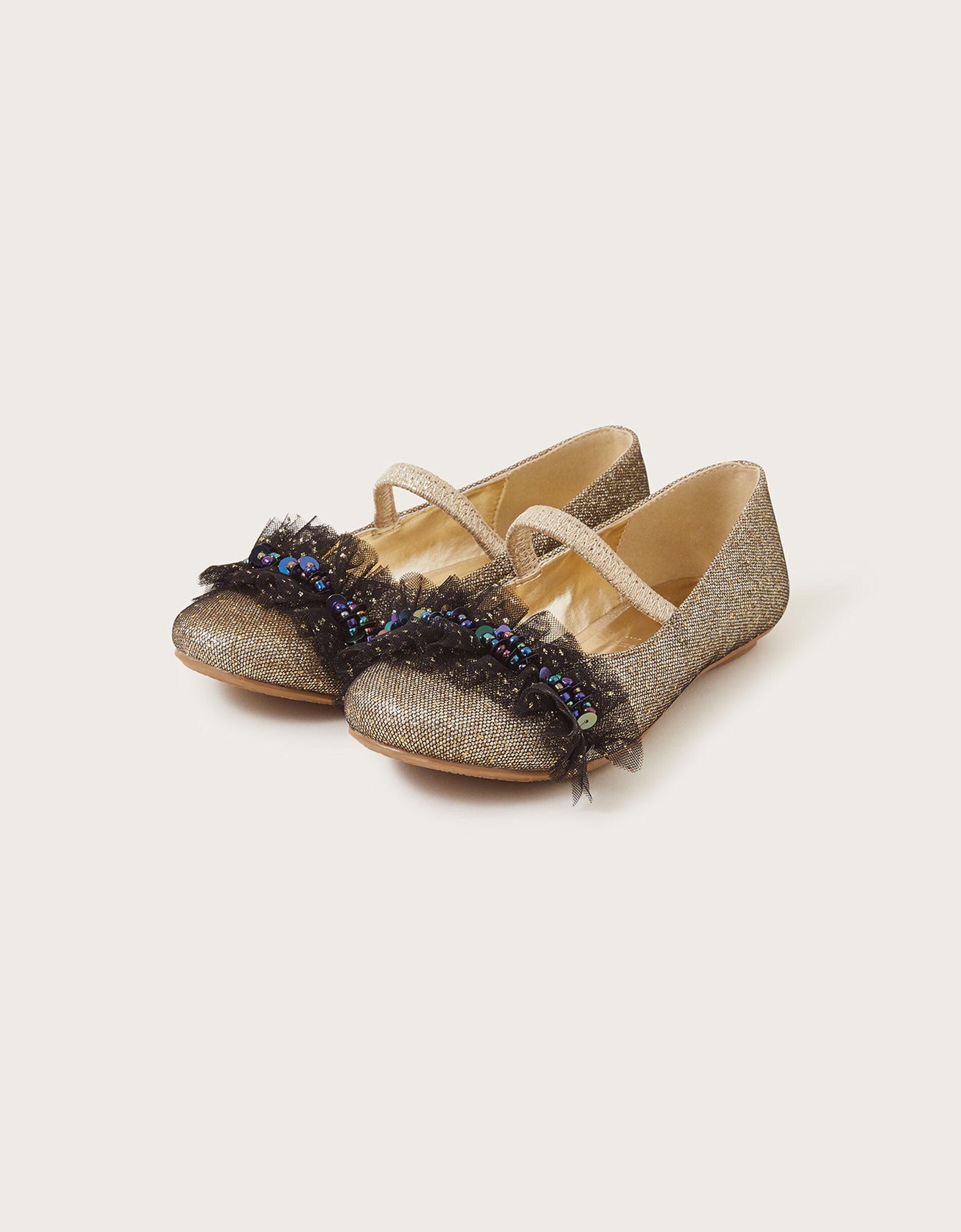 Land of Wonder Cluster Ballerina Flats Black