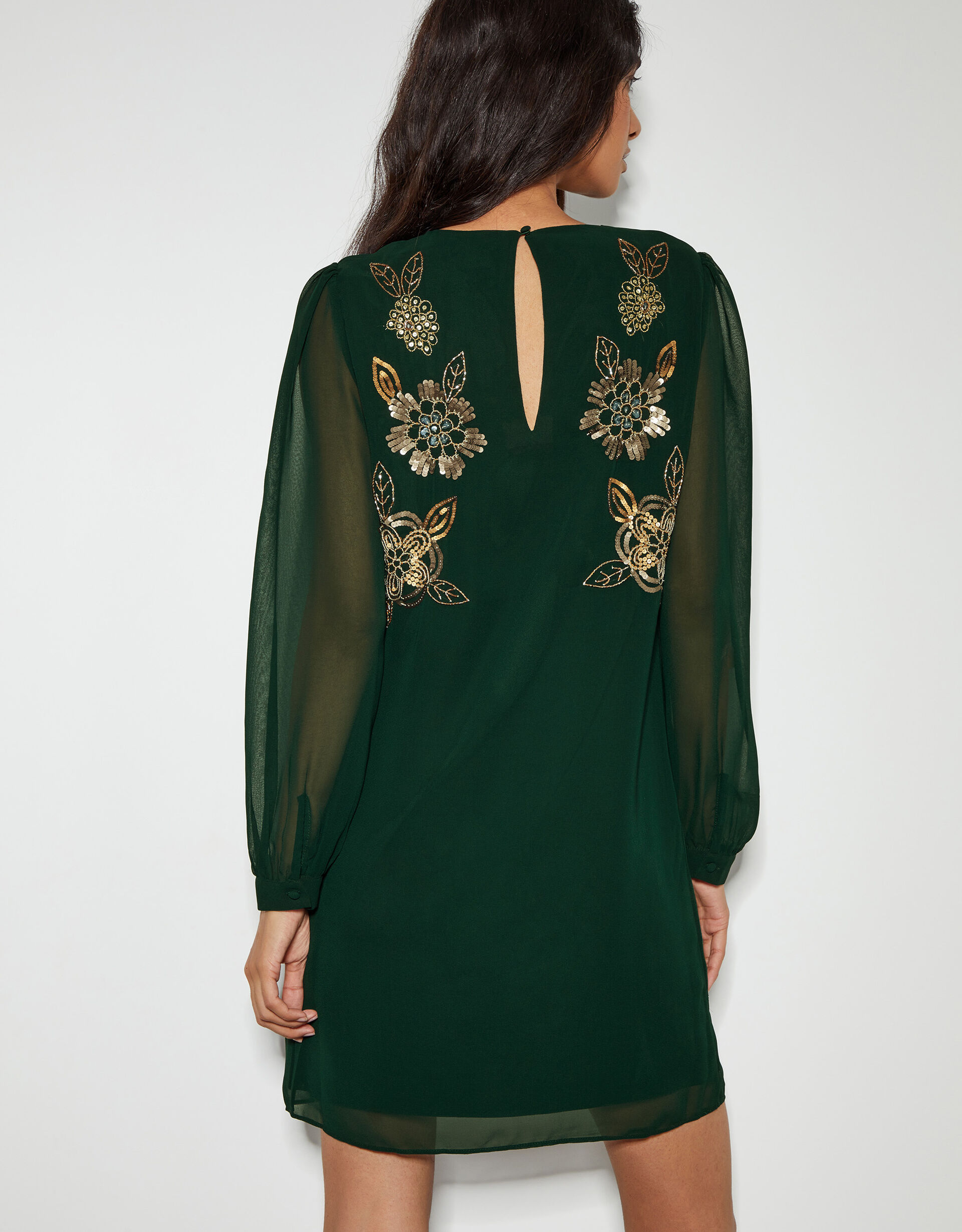 Emma Embellished Tunic Dress Green