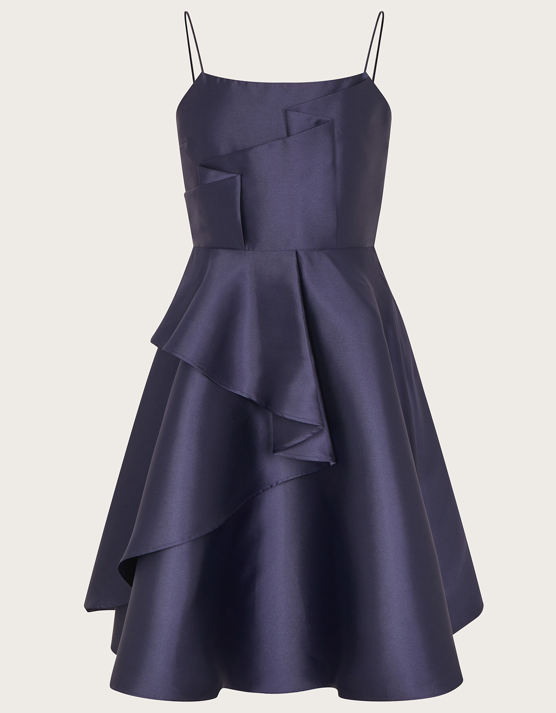 Structured Asymmetric Prom Dress Blue