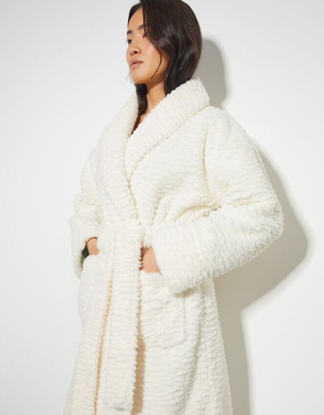 Bess Borg Dressing Gown Cream | Robes And Dressing Gowns | Monsoon UK.