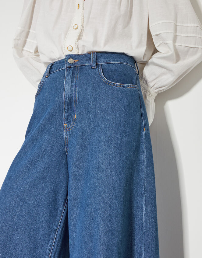 Beth Extra Wide Leg Jeans Blue | Trousers & Leggings | Monsoon UK.